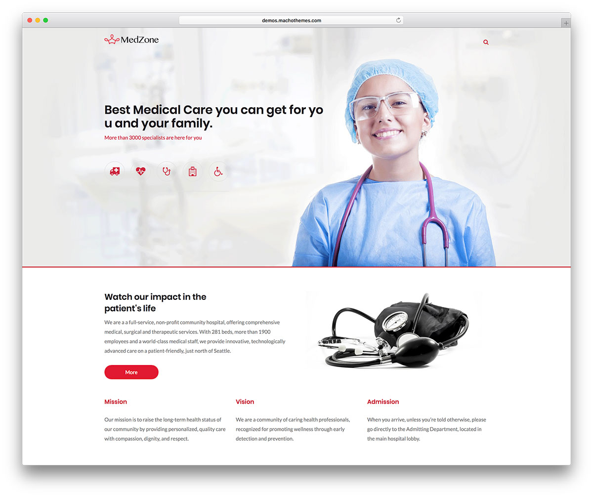 15 thèmes WordPress médicaux pour votre site Web hospitalier | Webypress