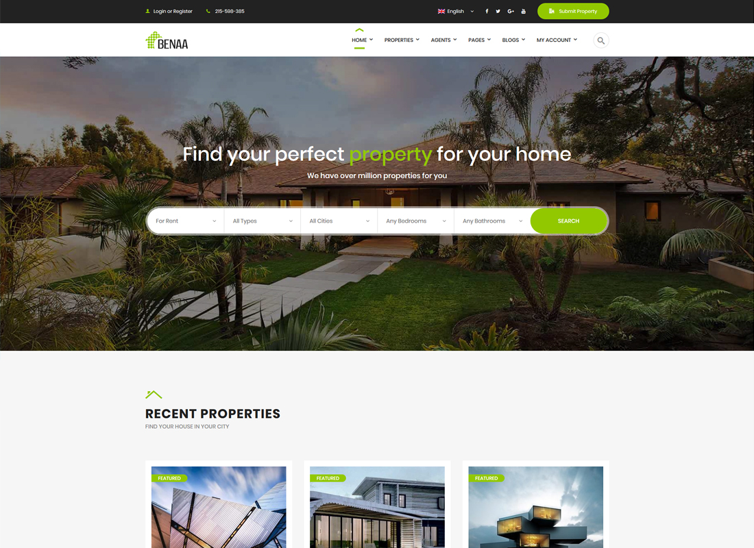 Meilleurs thèmes WordPress pour l'immobilier et l'immobilier afin de créer un site Web ...