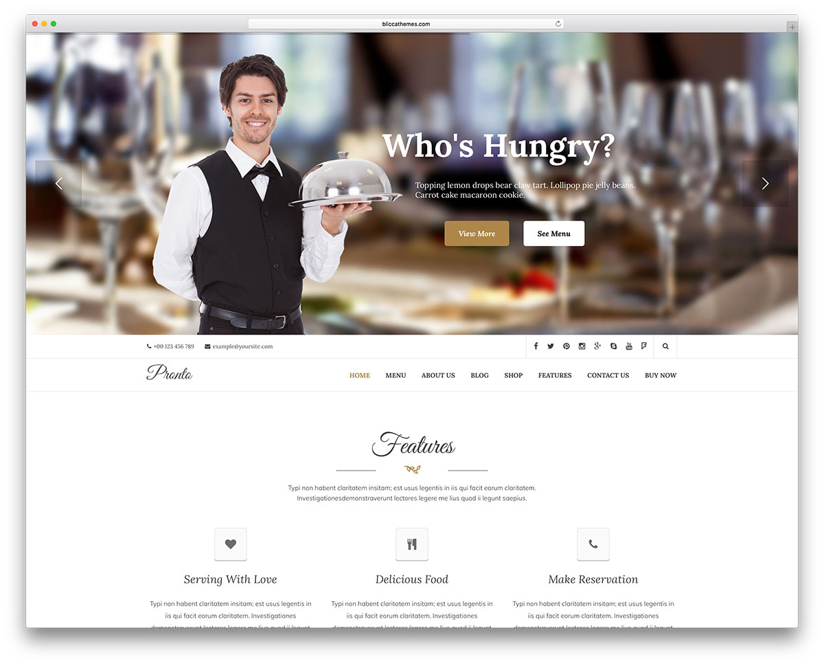45 meilleurs thèmes de restaurants WordPress 2019 | Webypress